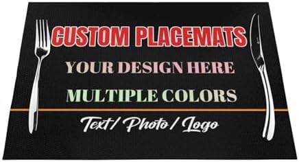 Personalized Placemats, Custom PVC Woven Table Place mats Sets with Any ...
