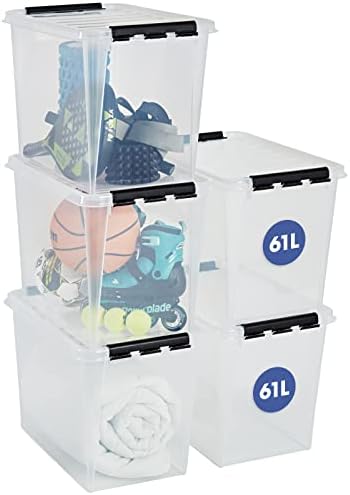 SmartStore 32L Clear Plastic Storage Boxes, 4 Pack, Reinforced, 10 Year ...