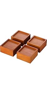 Amazon.com: Lufia Wood Bed Furniture Risers 2 Inch, Solid Pine Wood ...