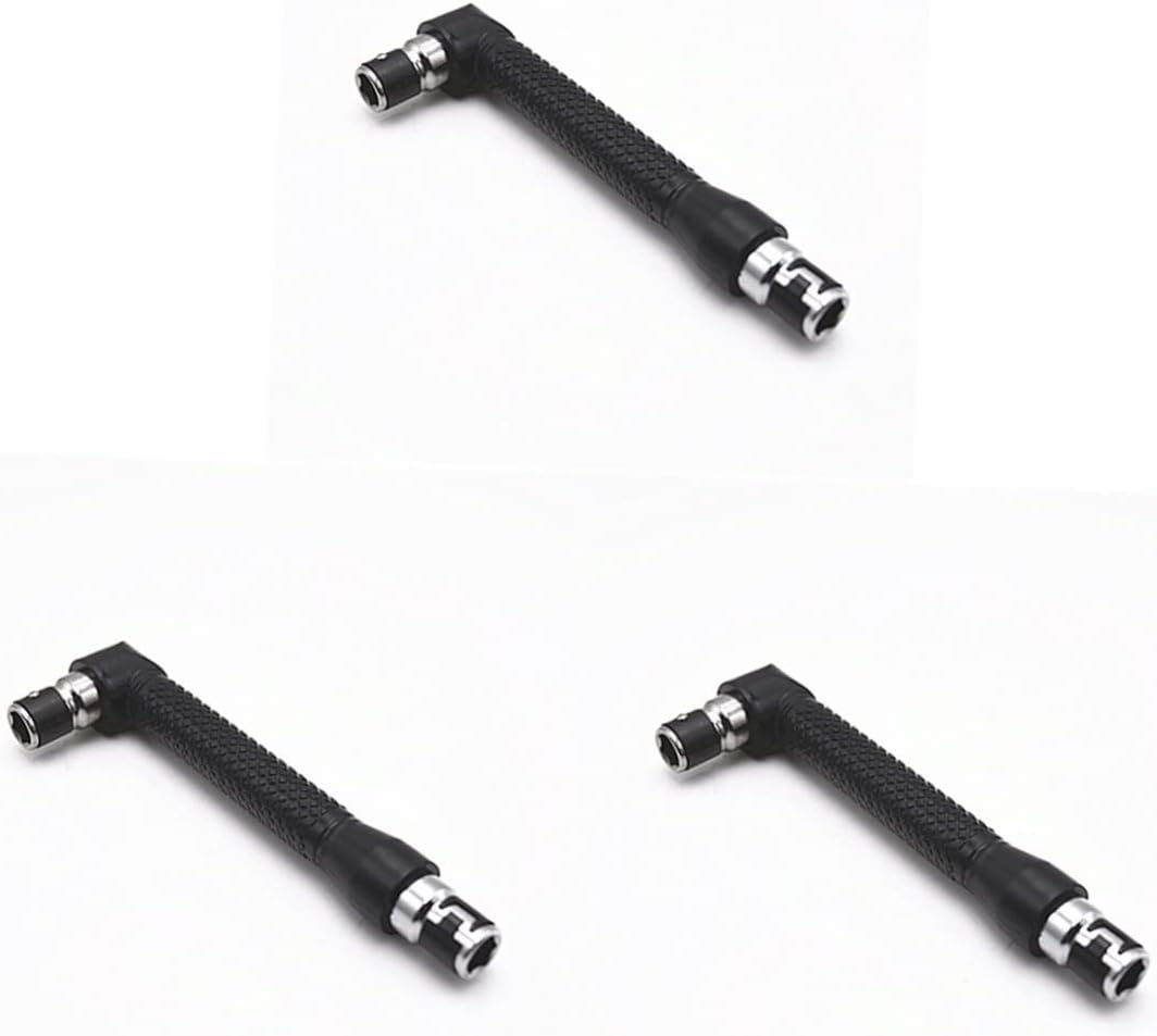 Angoily Double Headed Socket 3pcs Handle Double-headed Right Adapter L ...