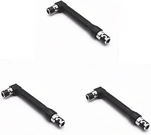 Angoily Double Headed Socket 3pcs Handle Double-headed Right Adapter L ...