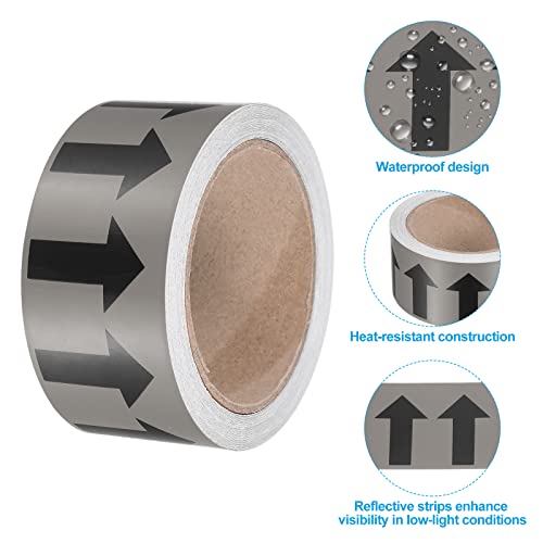 PATIKIL Flow Arrow Tape, Polyethylene Pipe Marking Sticker with ...
