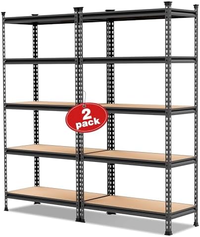Amazon.com: WORKPRO 5-Tier Metal Storage Shelving Unit, 36”W x 18”D x ...