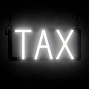 SpellBrite TAX Sign for Tax Services | Tax-Related Signs with Neon Look ...