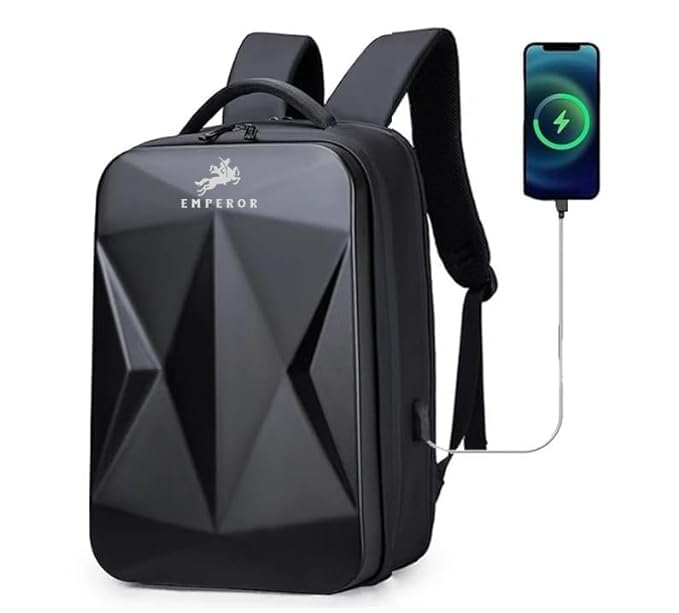 Buy EMPEROR Premium HardShell Backpack 15.6 inch Padded USB Charging ...