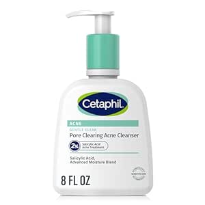 Amazon.com: Cetaphil Gentle Clear Pore Clearing Acne Cleanser, Foaming Gel Cleanser for ...