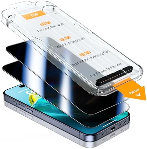 Amazon.com: WSKEN for iPhone 15 Pro Max Privacy Screen Protector [Auto ...