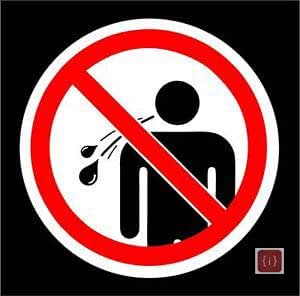 ISEE 360® Do Not Spit Sticker Caution Warning Office Business Warning ...