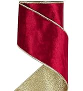 Amazon.com: HUIHUANG Red and Lime Green Wired Ribbon - 2.5 inch Red ...