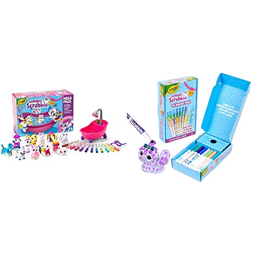Crayola Scribble Scrubbie Pets Mega Pack, Toddler Toys for Boys & Girls, Gifts for Kids Ages 3 ...