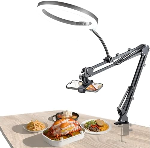 Amazon.com : Upgrade Ring Light Overhead Phone Mount, 12”Circle LED ...