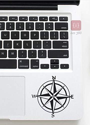 ISEE 360® Vintage Compass Laptop Sticker for All Laptop Stickers for 14 ...