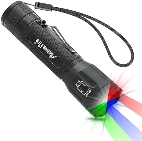 Multi-function flashlight 4 colors in 1 LED multi-color tactical ...