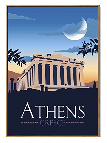 Amazon.com: Athens (Αθήνα) Vintage Travel Poster, Athens travel print ...