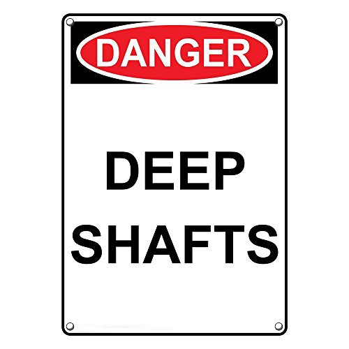 Amazon.com: Weatherproof Plastic Vertical OSHA Danger Deep Shafts Sign ...