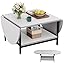 Amazon.com: SAYGOER Coffee Table 2-Tier Small Folding Coffee Tables with Storage for Living Room ...