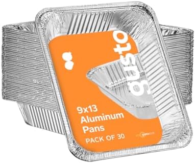 Amazon.com: GUSTO [30 Count 9x13 Inch Aluminum Pans, Half Size Deep ...
