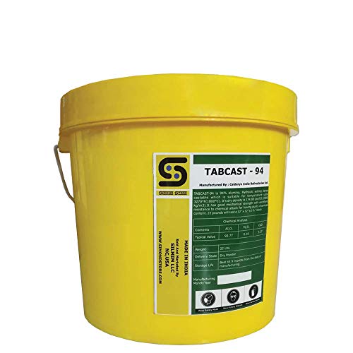 94% Alumina Dense Castable Refractory Cement 22 Lbs.