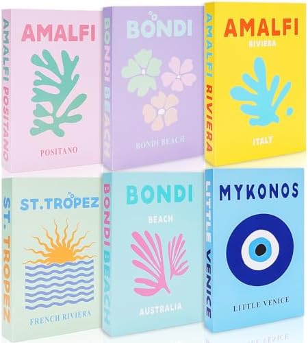 Amazon.com: Whaline 6Pcs Preppy Decorative Books Foldable Fake Books ...