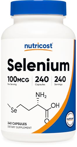 Nutricost Selenium Supplement 100mcg, 240 Capsules, Vegetarian, Gluten ...
