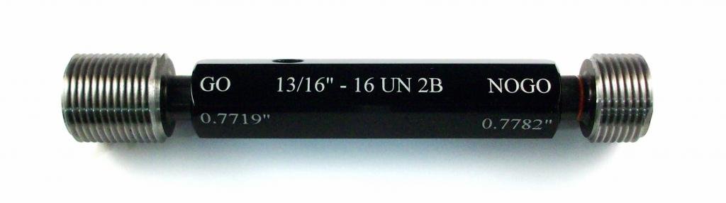 13/16-16 UN Class 2B Taperlock Thread Plug Gage Set - ISO Gage Blank ...