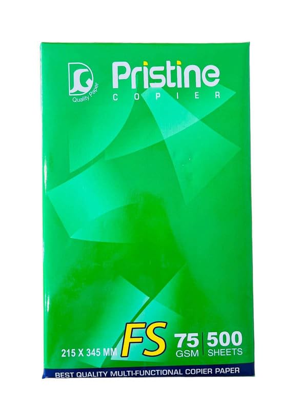 PRISTINE FS Copier Paper – 75 GSM, 1 Ream containing 500 sheets, 215 x ...