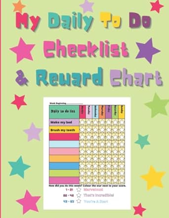 My Daily To-Do Checklist & Reward Chart: Full colour fun and easy to ...