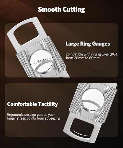 Snapklik.com : RONXS Cigar Lighter And Cutter Set, Adjustable Jet Flame ...