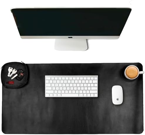 Amazon.com: LEATHER VILLAGE -32X16 Real Leather Desk Mat for Desktop ...