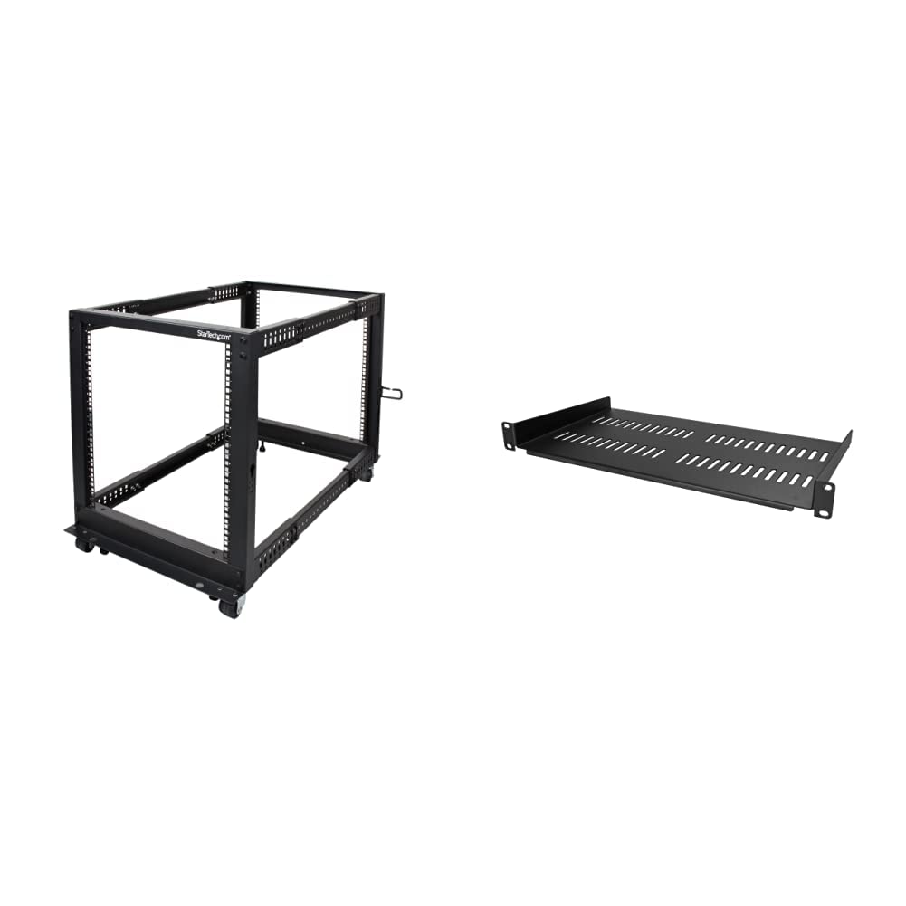 Buy StarTech 12U Open Frame Server Rack Black 1U Server Rack
