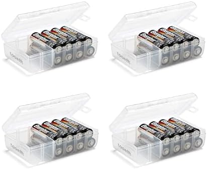 Amazon.com: GlossyEnd Set of 2, 37 Slot Multi Battery Storage Box ...