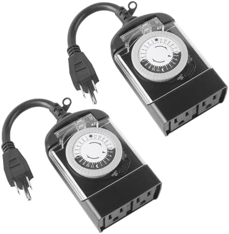 Amazon.com: TiFFCOFiO Outdoor Timer Outlet Waterproof, 24 Hour ...