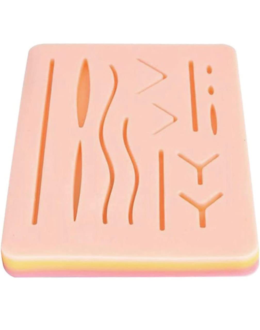 Suture Practice pad Silicone Reusable 3 Layer with 14 Wounds Medical ...