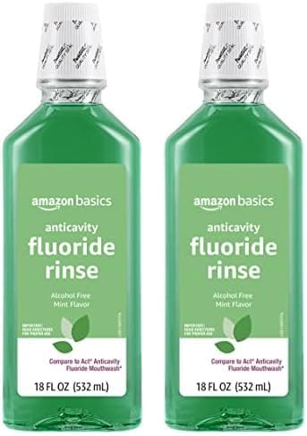 Amazon.com : Amazon Basics Anticavity Fluoride Rinse, Alcohol Free ...