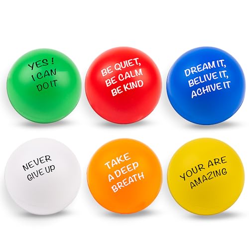 Stress Balls (6 Pack) for Kids and Adults – Stress Relief Balls with ...