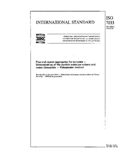 ISO 7033:1987, Fine and coarse aggregates for concrete - Determination ...