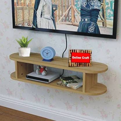 ZAMEERHANDICRAFTS Engineered Wood Set Top Box Stand TV Unit Wall Shelf ...