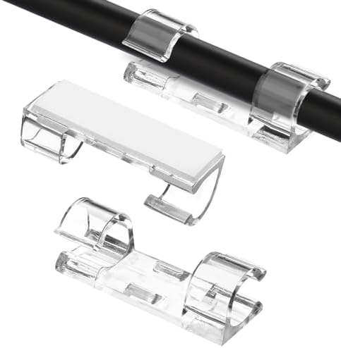 Amazon.com: Semjikoy 40Pcs Adhesive Cable Clips, Clear Wire Clamps Cord ...