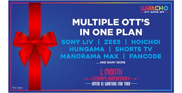 Amazon.in: Watcho OTT Super App E-Gift Card - Flat 7% Off: Gift Cards