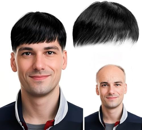 Amazon.com : YihuaTop Men's Hairline Toupee Real Human Hair Breathable ...