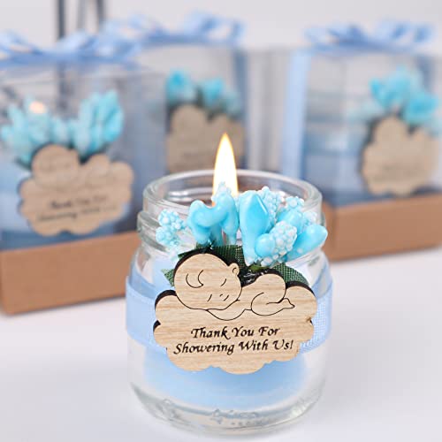 Amazon.com: Pack of 8 Glass Candle Jars, Handmade Baby Shower Party ...