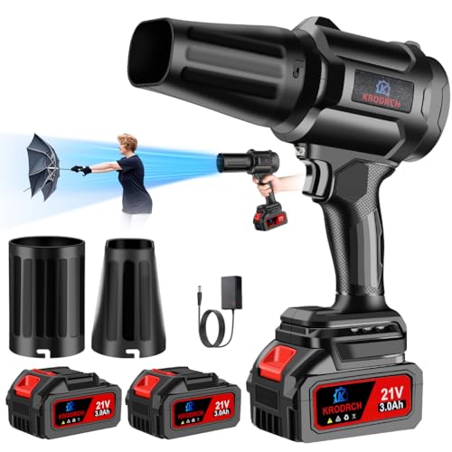 Electric Cordless Leaf Blower with 21V*2 Pcs Battery and Charger ...
