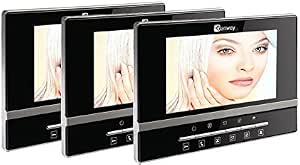 3-Monitor Video Door Entry System with LUNA monitors 2-wire series ...