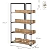HOMCOM 4-Tier Triangle Frame Storage Shelf Bookshelf Display Unit ...