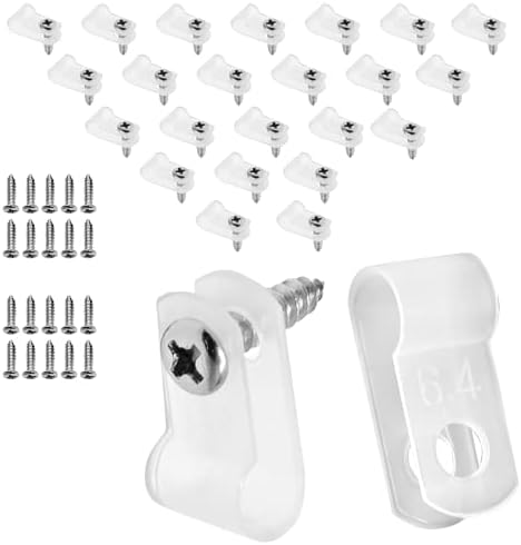 Amazon.com: Hicarer 50 Pack R-Type Cable Clip Wire Clamp, Nylon Screw ...