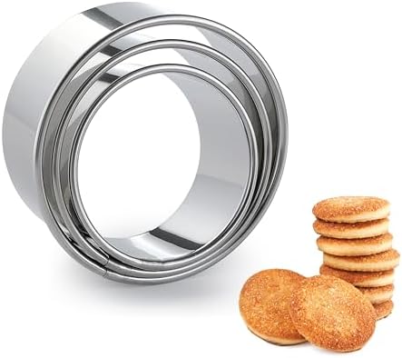 Amazon.com: BlingKingdom 5 Different Sizes Stainless Steel Round Cookie ...