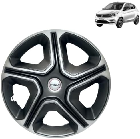 PRIGAN TATA Tiago Grey Silver Wheel Cover 14" for Tata Tiago (XT & XZ ...