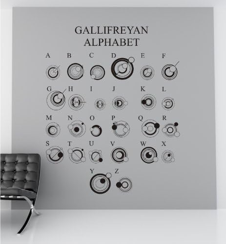 Amazon.com: Dr Who Gallifreyan Alphabet Chart Vinyl Wall Sticker ...