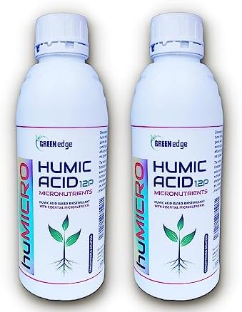 GreenEdge Organic HuMICRO Fertilizer - Plant Growth Elixir: Humic Acid & Micronutrient Liquid ...