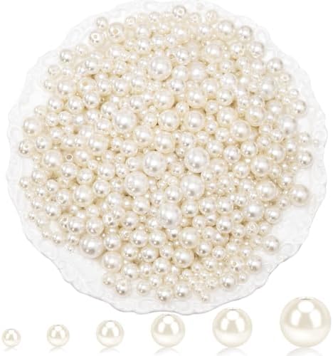 Amazon.com: Tidponra 1470PCS Pearls for Crafting, Assorted Sizes Ivory ...